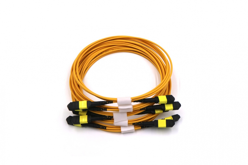 24 core MPO Single Mode fiber optic patch cord - Spring Optical