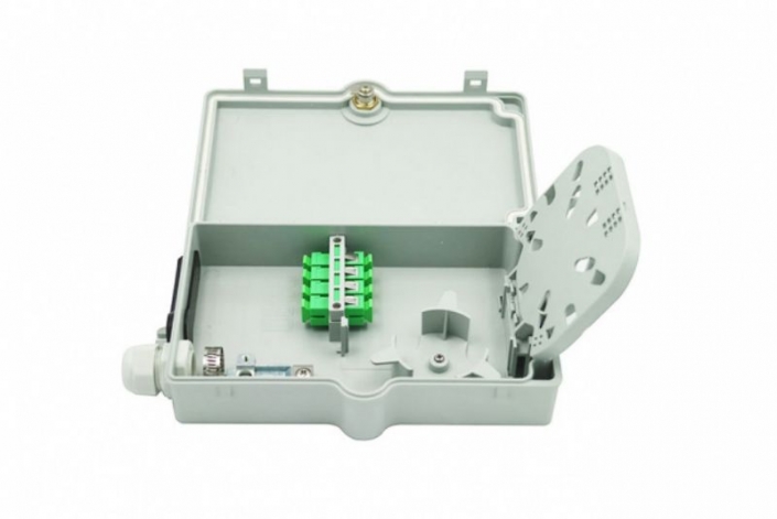 4 Port FTTH Fiber Optic Termination Box with SC/APC Adapter - Spring ...