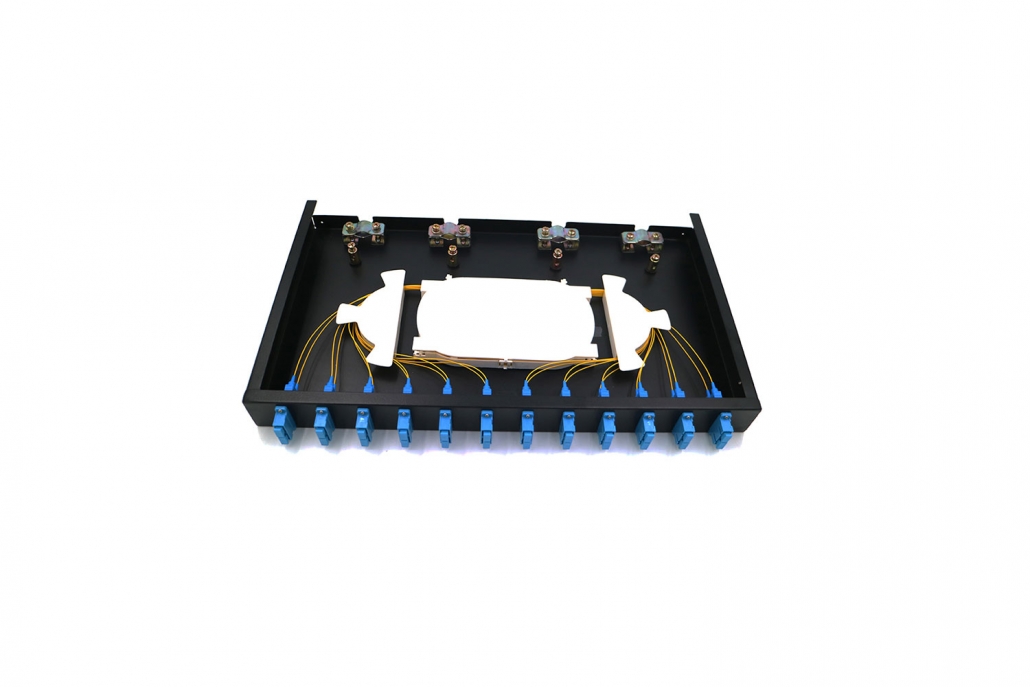 Fiber Optic 12Port SC UPC Simplex Fixed Patch Panel – Spring Optical