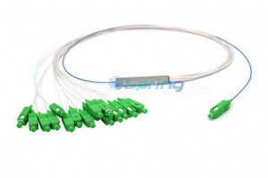 1*16 SC APC Fiber Optical Mini Steel Tube PLC Splitters For EPON GPON