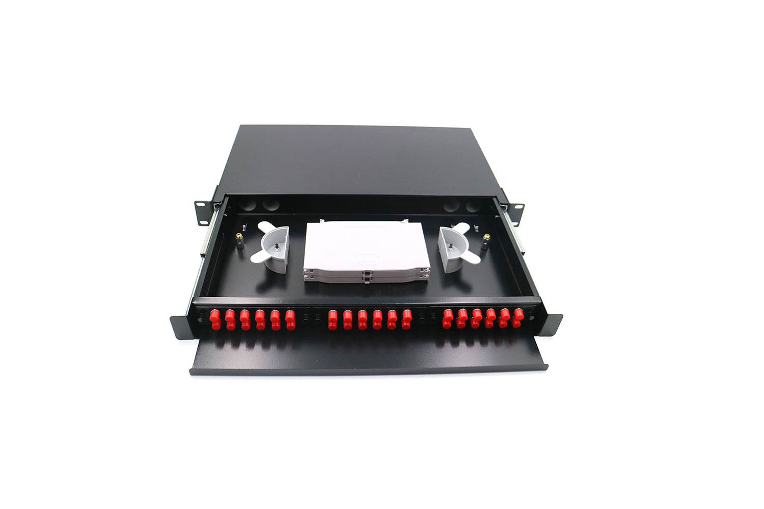 1U FC UPC Simplex Fiber Optic Sliding Patch Panel ODF - Spring Optical