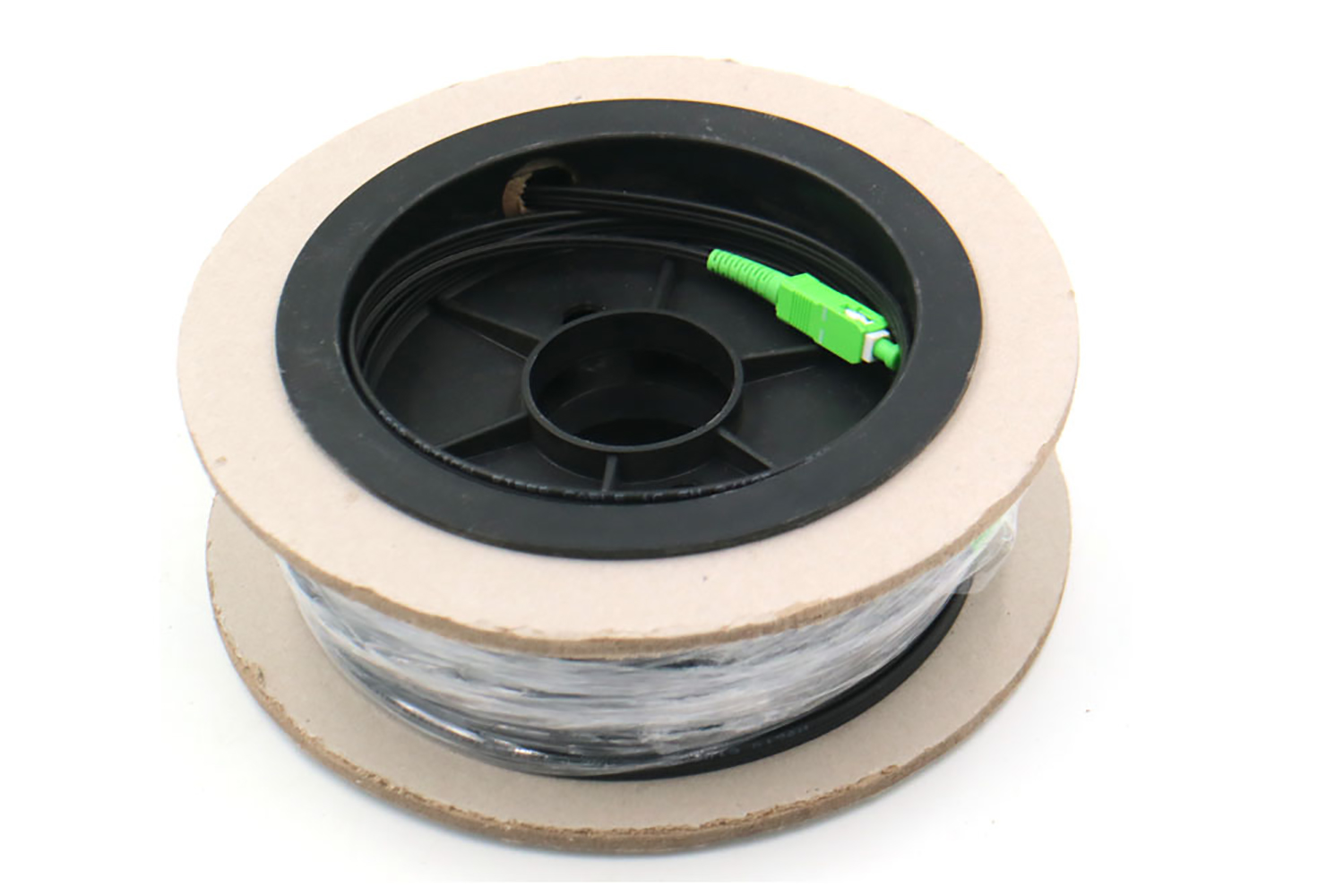 SC APC Fiber Optic Patch Cords with small reel roll – Spring Optical