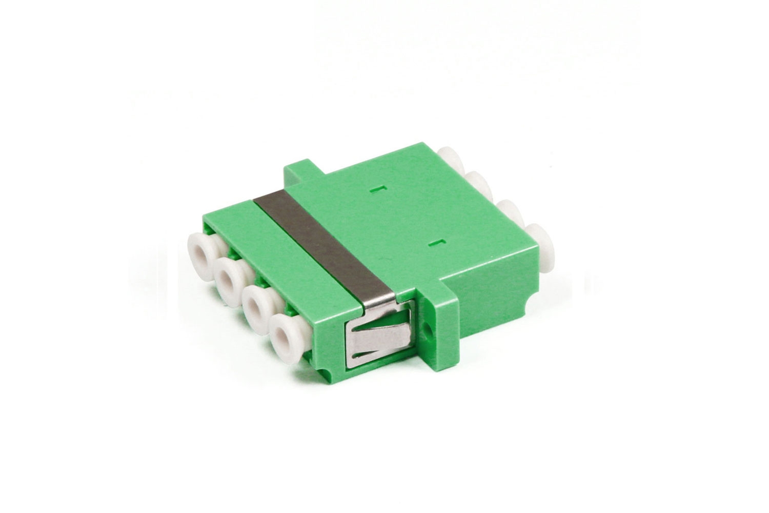 Fiber Optic LC OM4 Duplex Symmetry Adapter Flangeless - Spring Optical