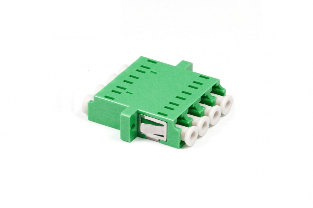 FTTH LC/APC Quad Adapter Fiber Optical Adapter with Flange – Spring Optical