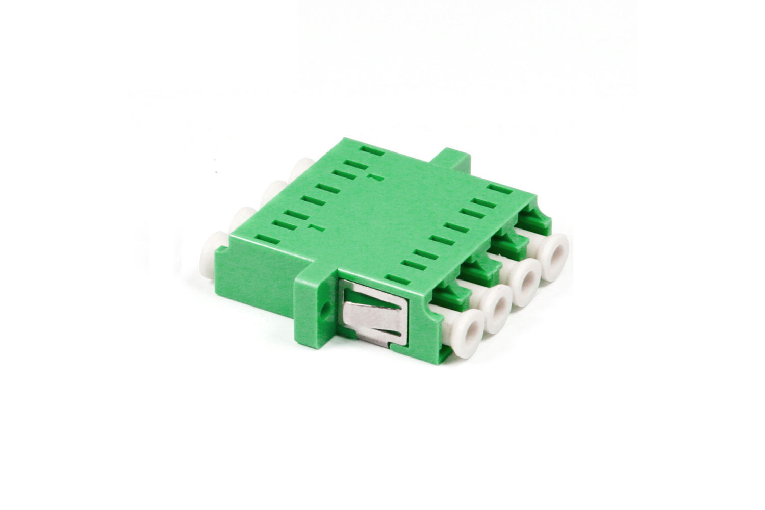 FTTH LC/APC Quad Adapter Fiber Optical Adapter with Flange – Spring Optical