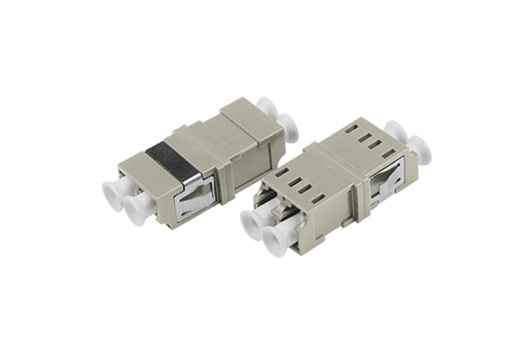 Fiber Optic LC MM Duplex Adapter Flangeless Optical Couplet - Spring ...