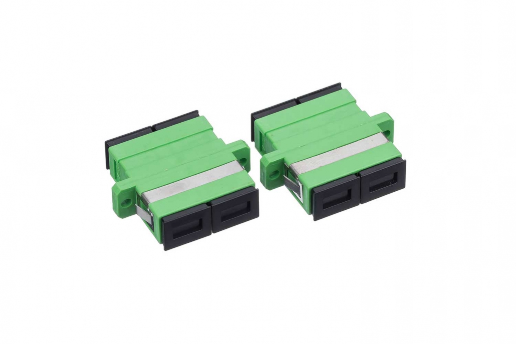 SC/APC Fiber Optic Adapter Optical Duplex Coupler with Flange - Spring ...