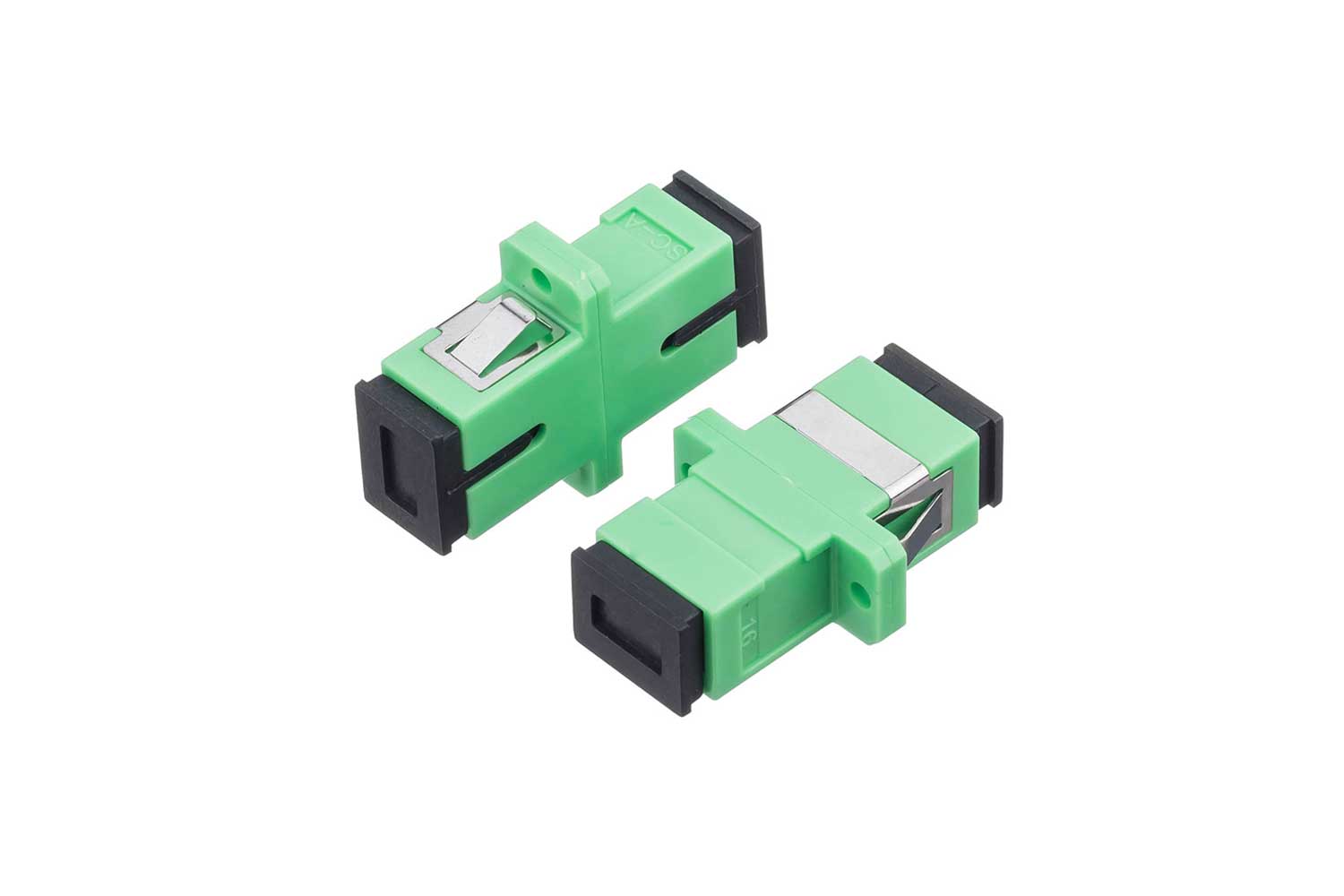 Fiber Optic Adapter Simplex SM SC/APC Adapter Green Color with Flange ...