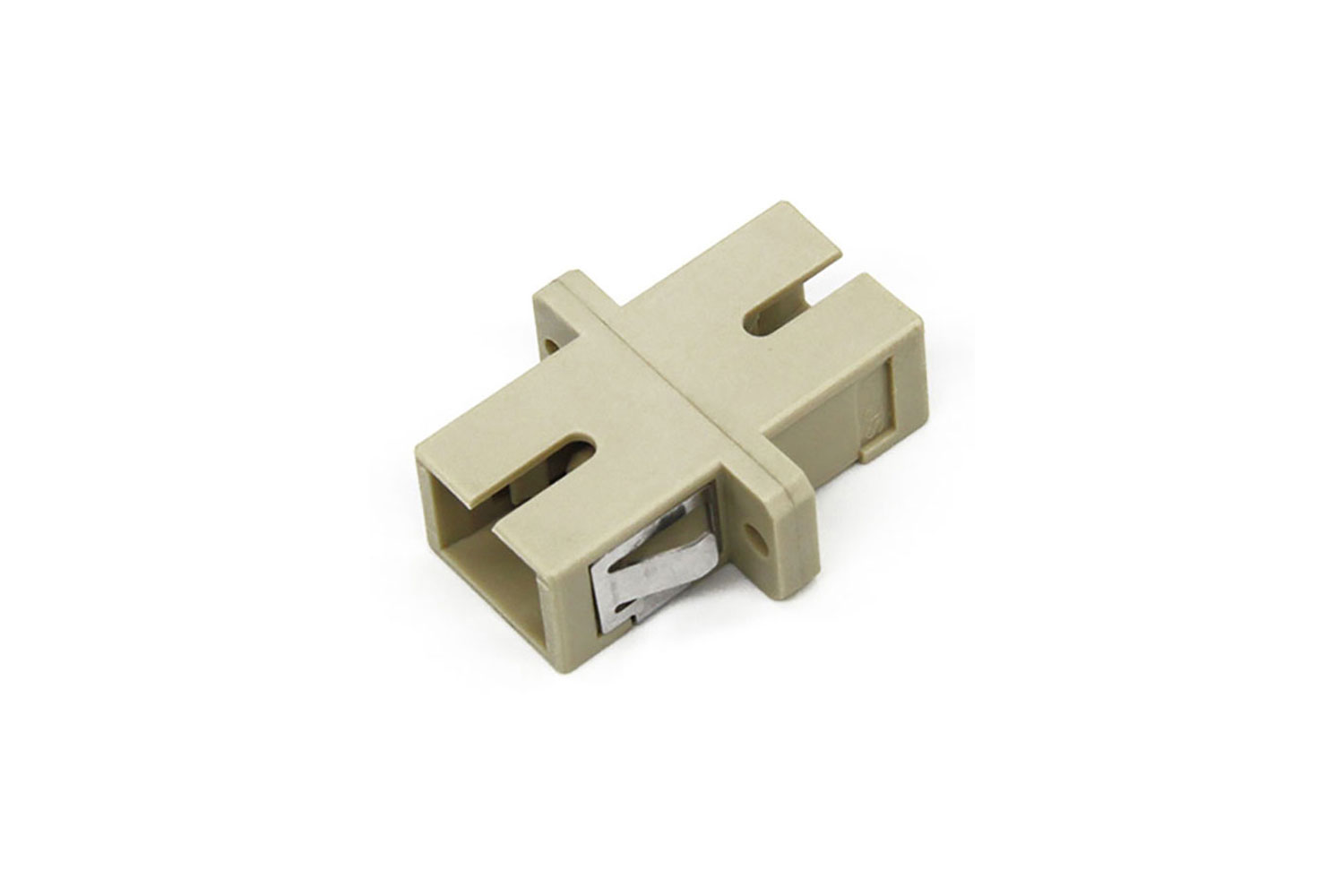 Fiber Optic Simplex MM Symmetry Adapter with Flange - Spring Optical