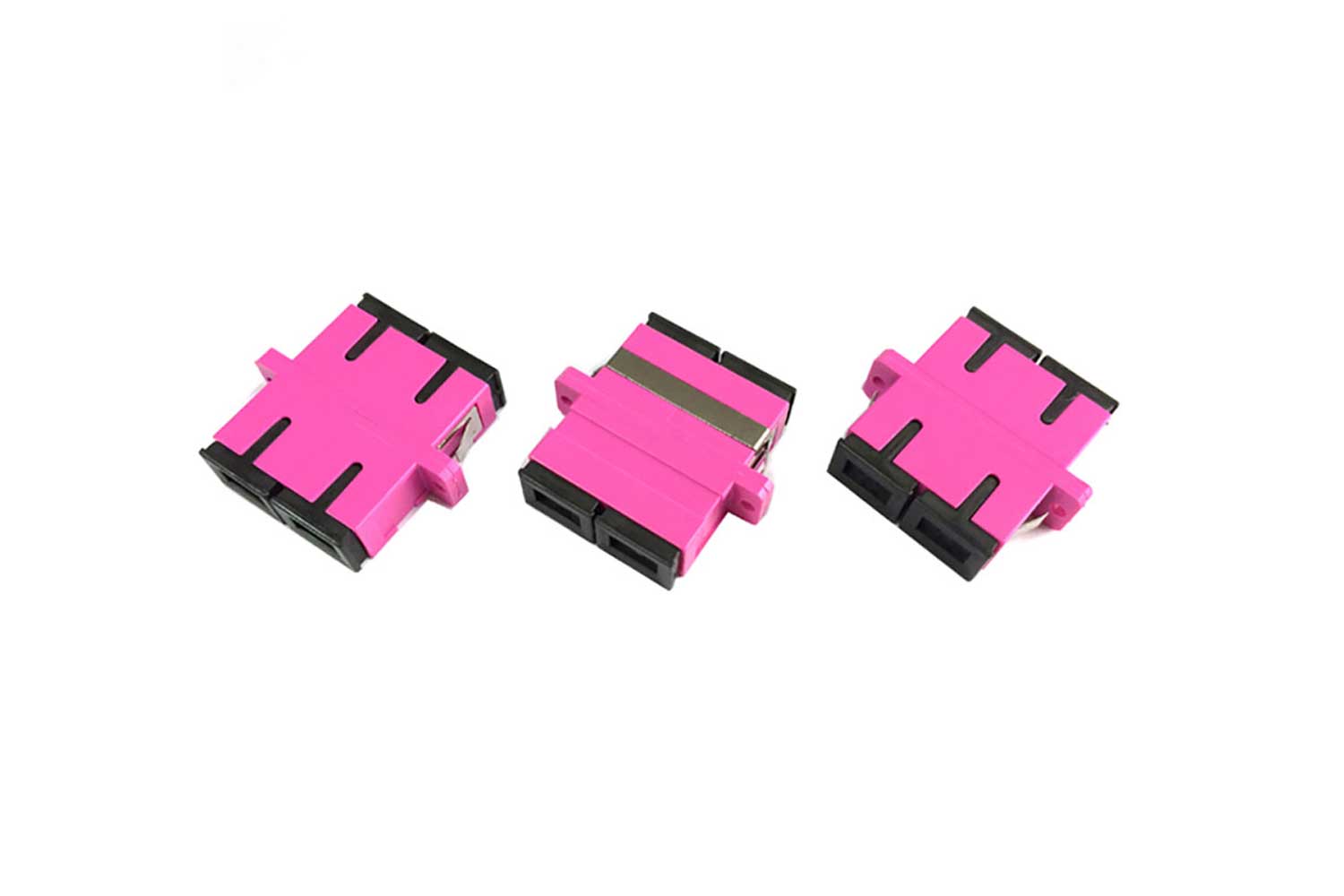 Optical SC Adapter Duplex OM4 Fiber Optic Coupler with Flange – Spring ...