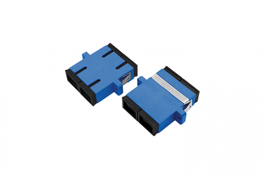 Fiber Optical SC/UPC Adapter Duplex with Flange FTTH Coupler - Spring ...