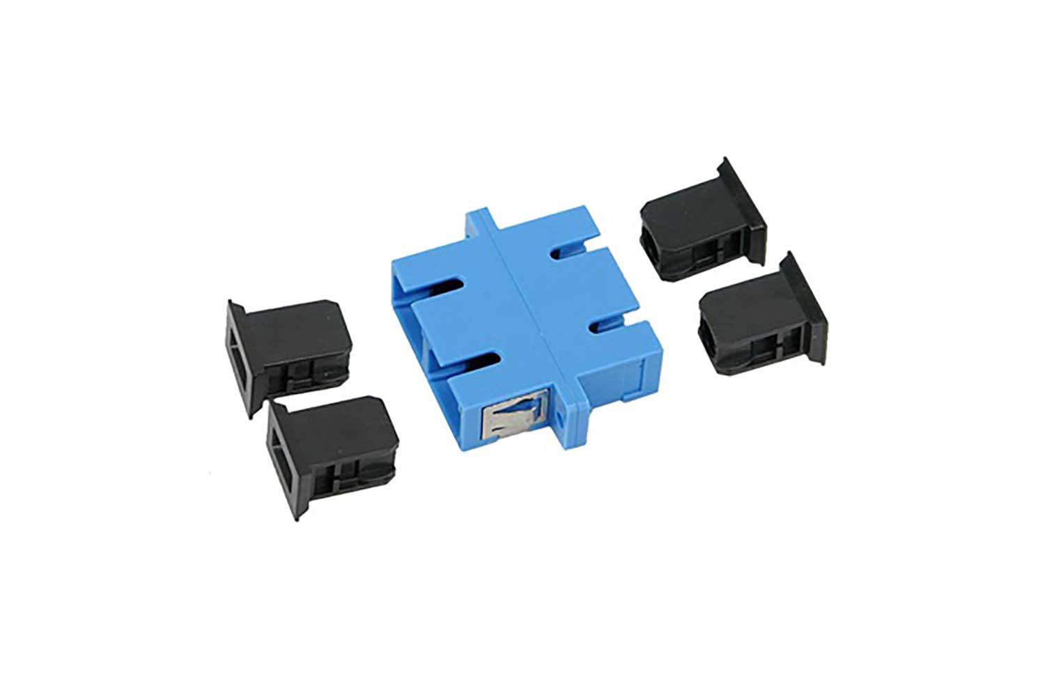Fiber Optical SC/UPC Adapter Duplex with Flange FTTH Coupler - Spring ...