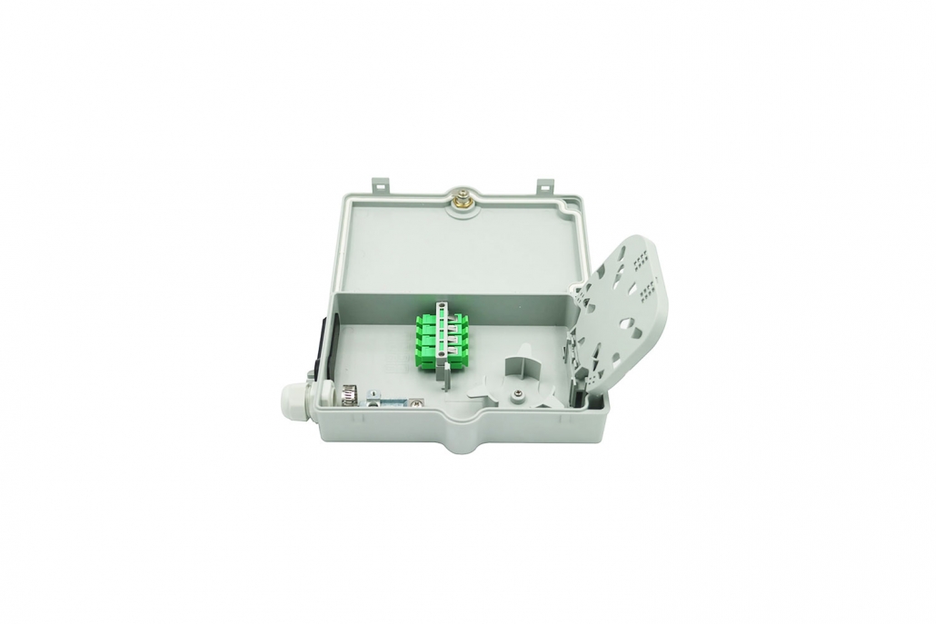 4 Port FTTH Fiber Optic Termination Box with SC/APC Adapter - Spring ...