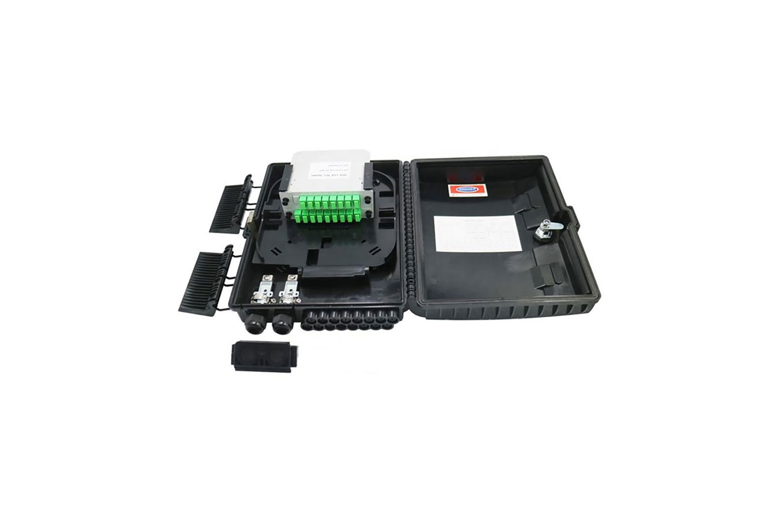 Wall Mounted 4 Port Fiber Optic Terminal Box - Spring Optical