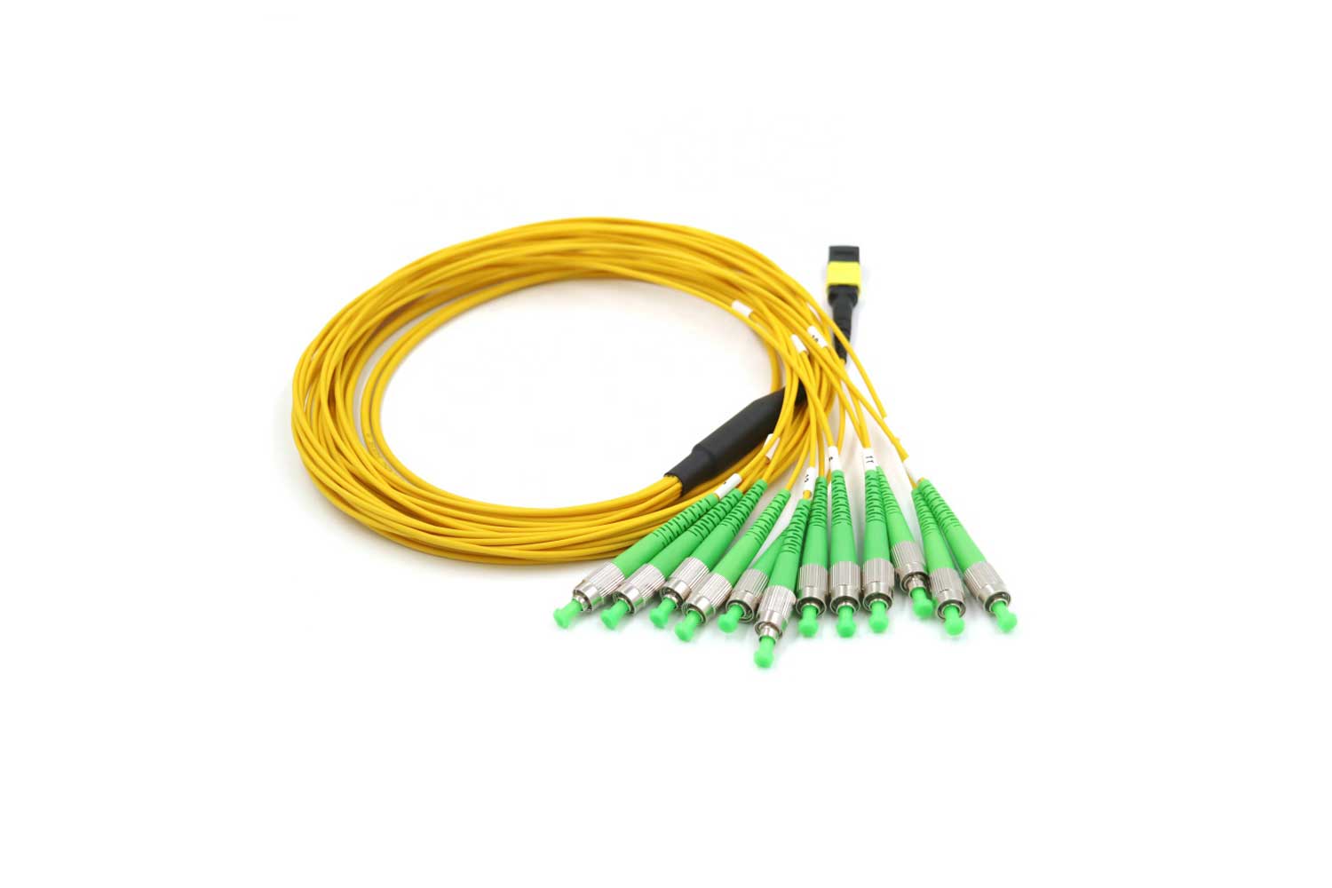 12Core MPO/MTP to FCAPC Fiber Optical Breakout Patch Cord - Spring Optical