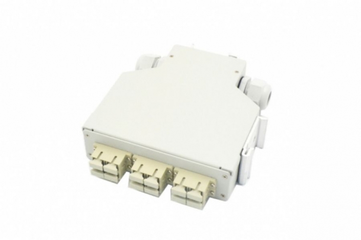 FTTH Indoor DIN Rail Box 12 Core Optical Fiber Distribution Box ...