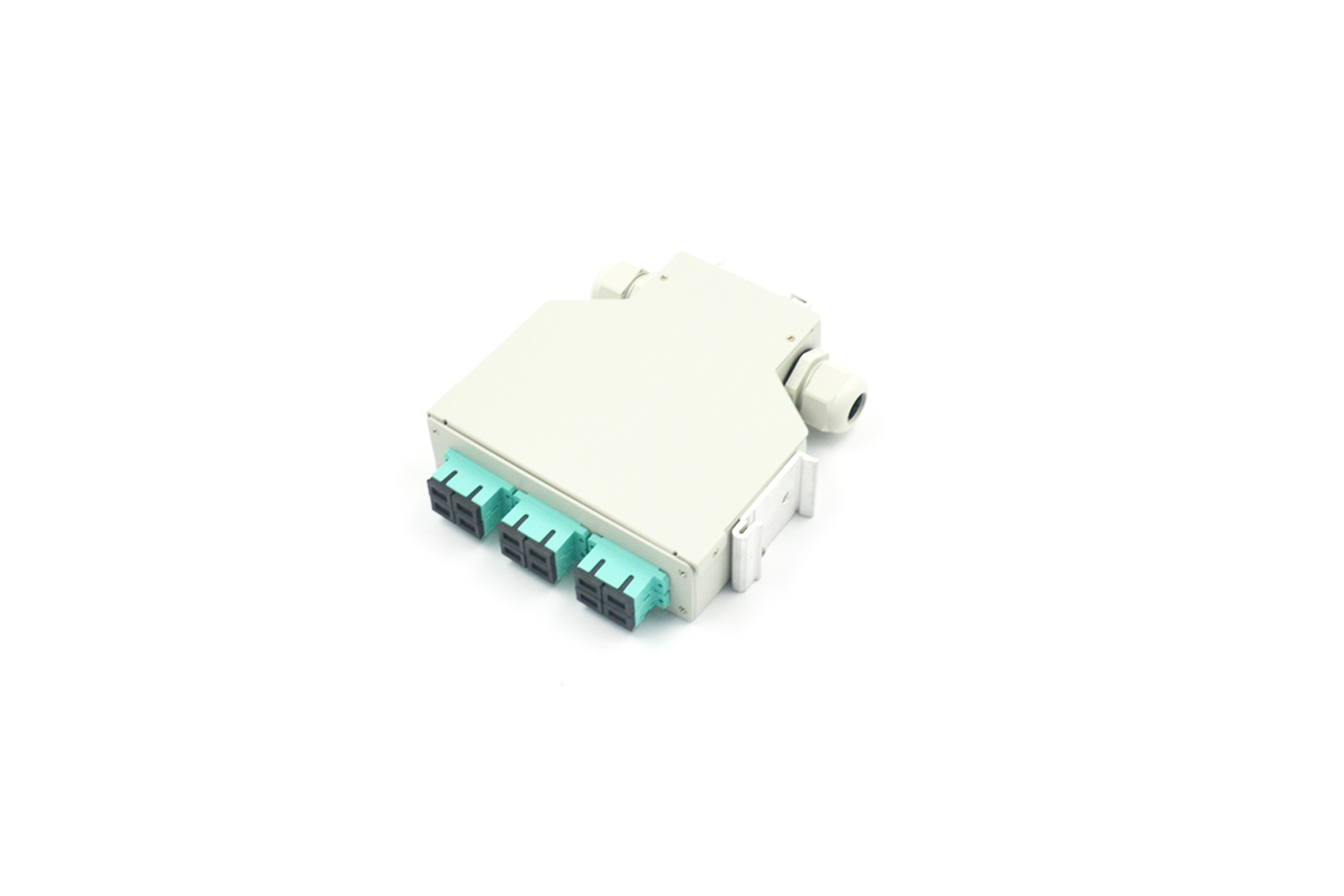 DIN Rail Fiber Optic Termination Box FTTH 12 Core – Spring Optical