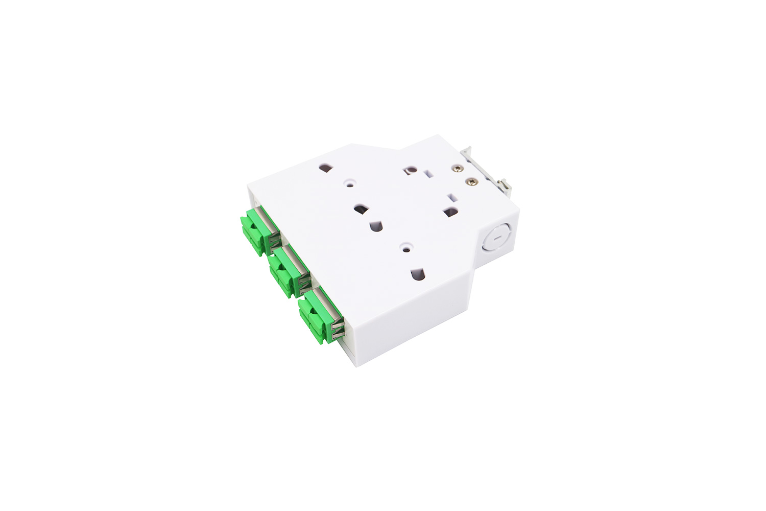 FTTH Terminal Box 12 Core DIN Rail Plastic Box With SC/APC Adapter ...