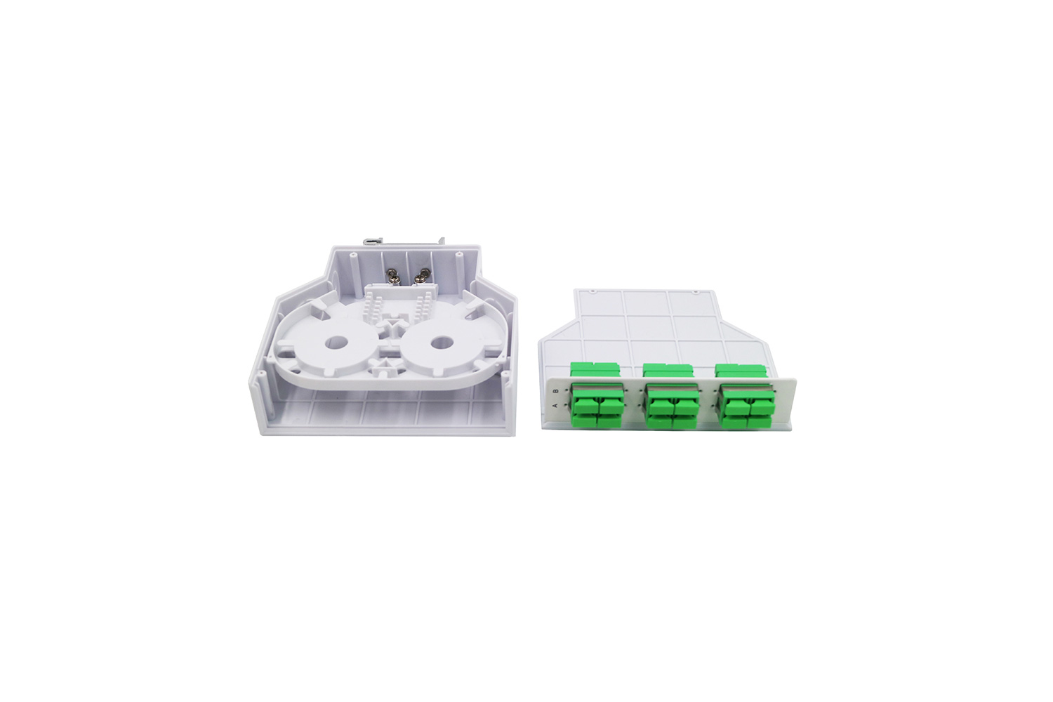 FTTH Terminal Box 12 Core DIN Rail Plastic Box With SC/APC Adapter ...