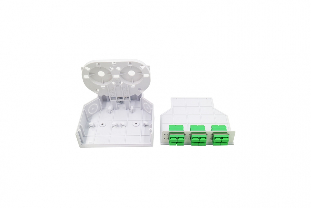 FTTH Terminal Box 12 Core DIN Rail Plastic Box With SC/APC Adapter ...