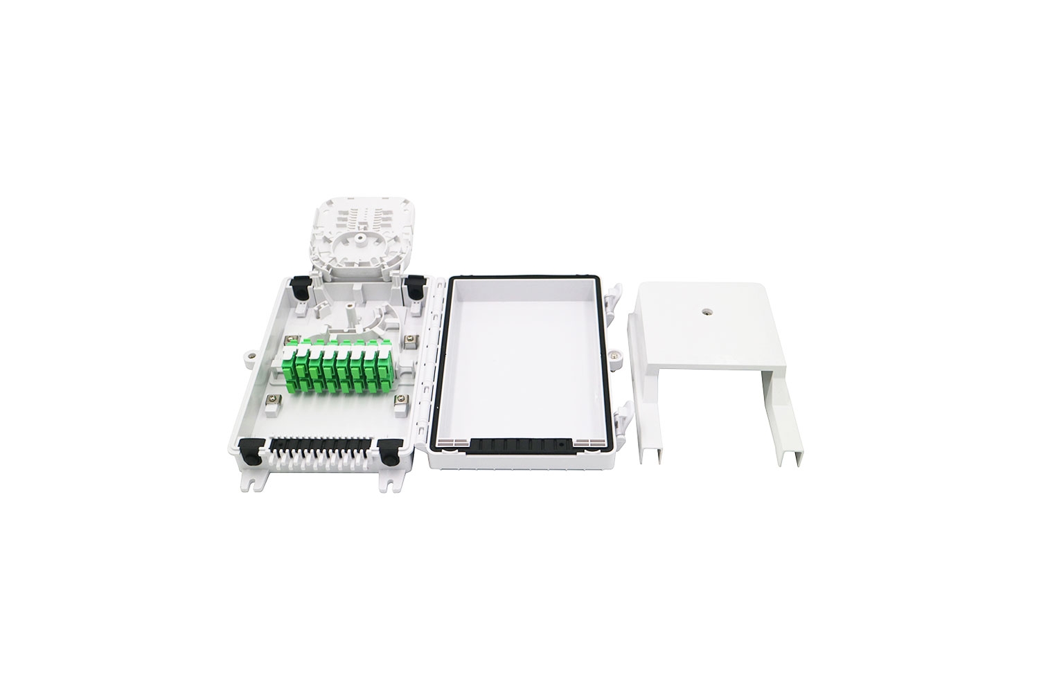 Wall Mounted 4 Port Fiber Optic Terminal Box - Spring Optical