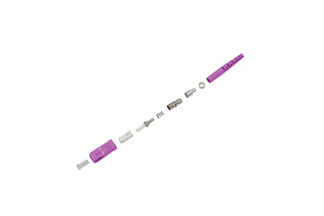 SC OM4 Fiber Optical Connector - Spring Optical