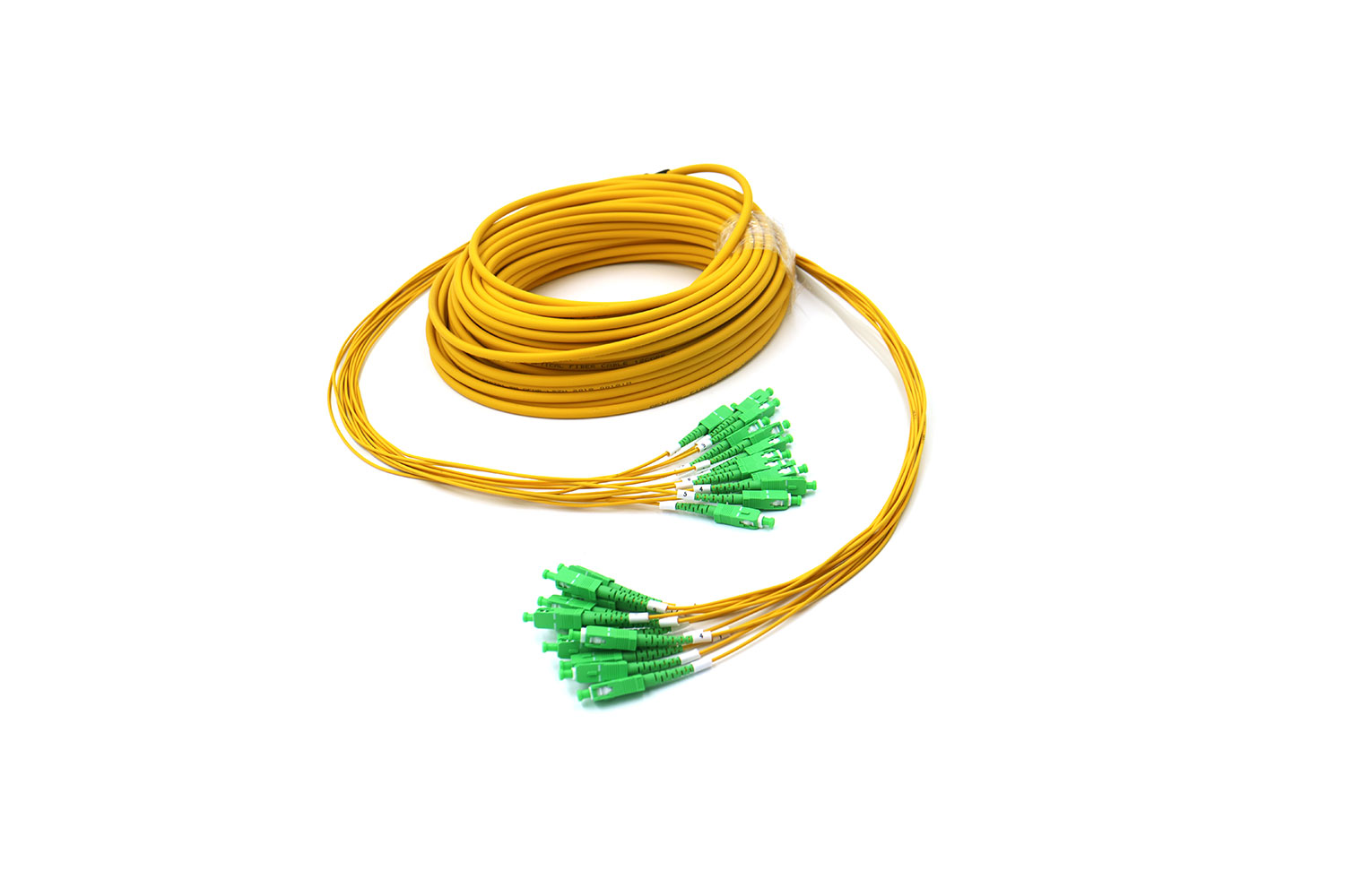 12 core SC APC G652A1 LSZH 2.0mm 50M Fiber Optic Patch Cord - Spring ...