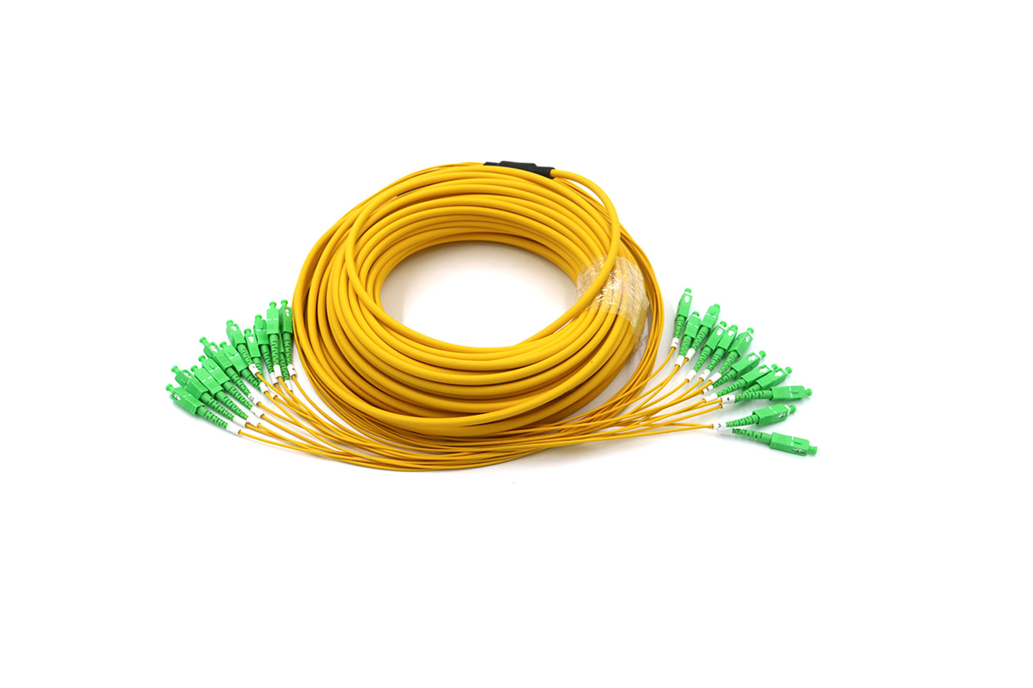 12 core SC APC G652A1 LSZH 2.0mm 50M Fiber Optic Patch Cord - Spring ...